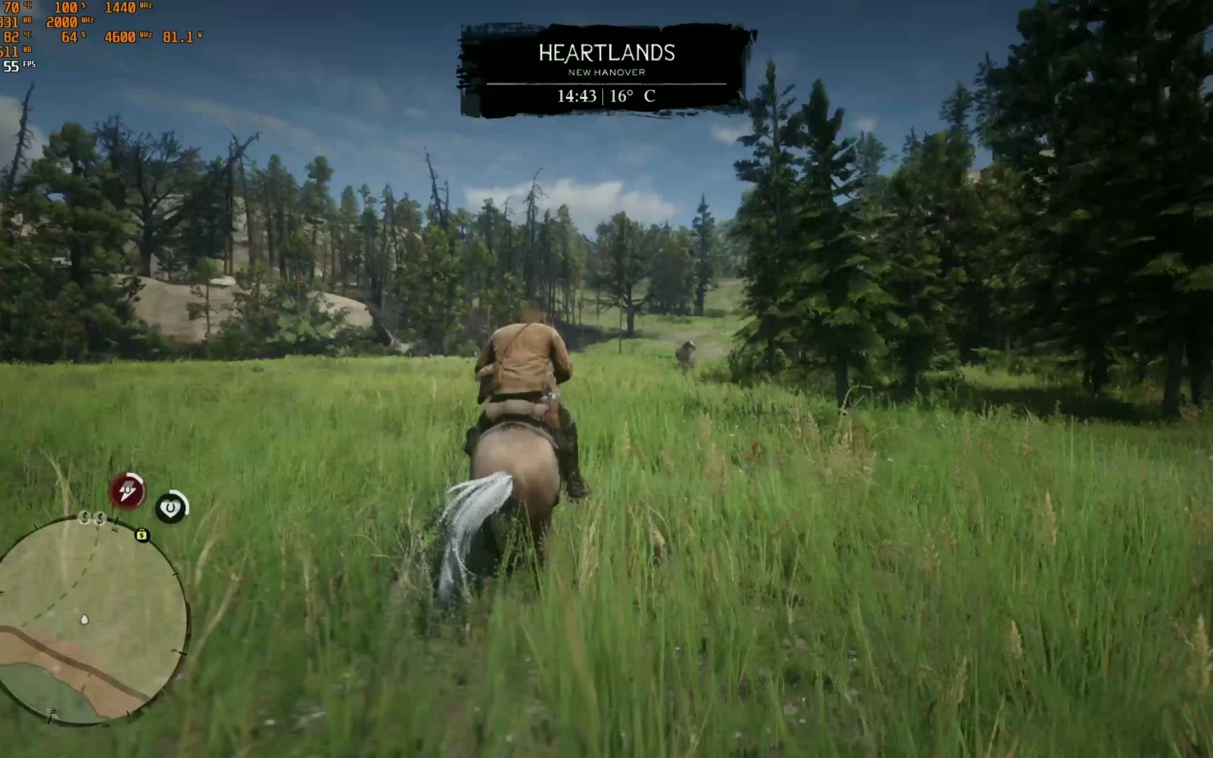 7 2600K+RX590 1080P高画质游玩《荒野大镖客2》_荒野大镖客_演示