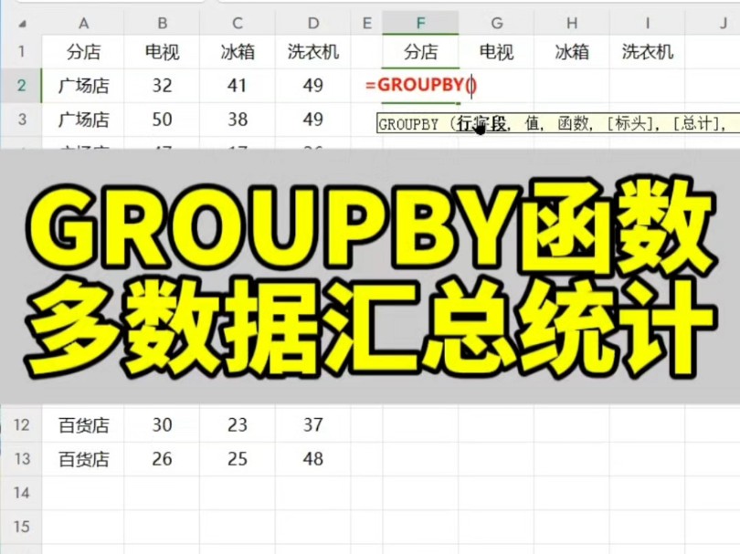GROUPBY函数多表汇总