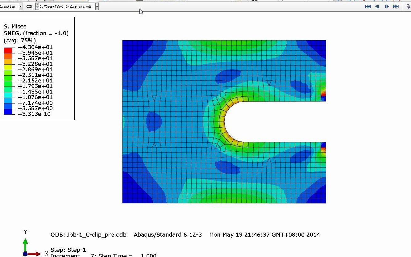 《ABAQUS工程实例详解》_12.3.1_C形夹的拓扑优化