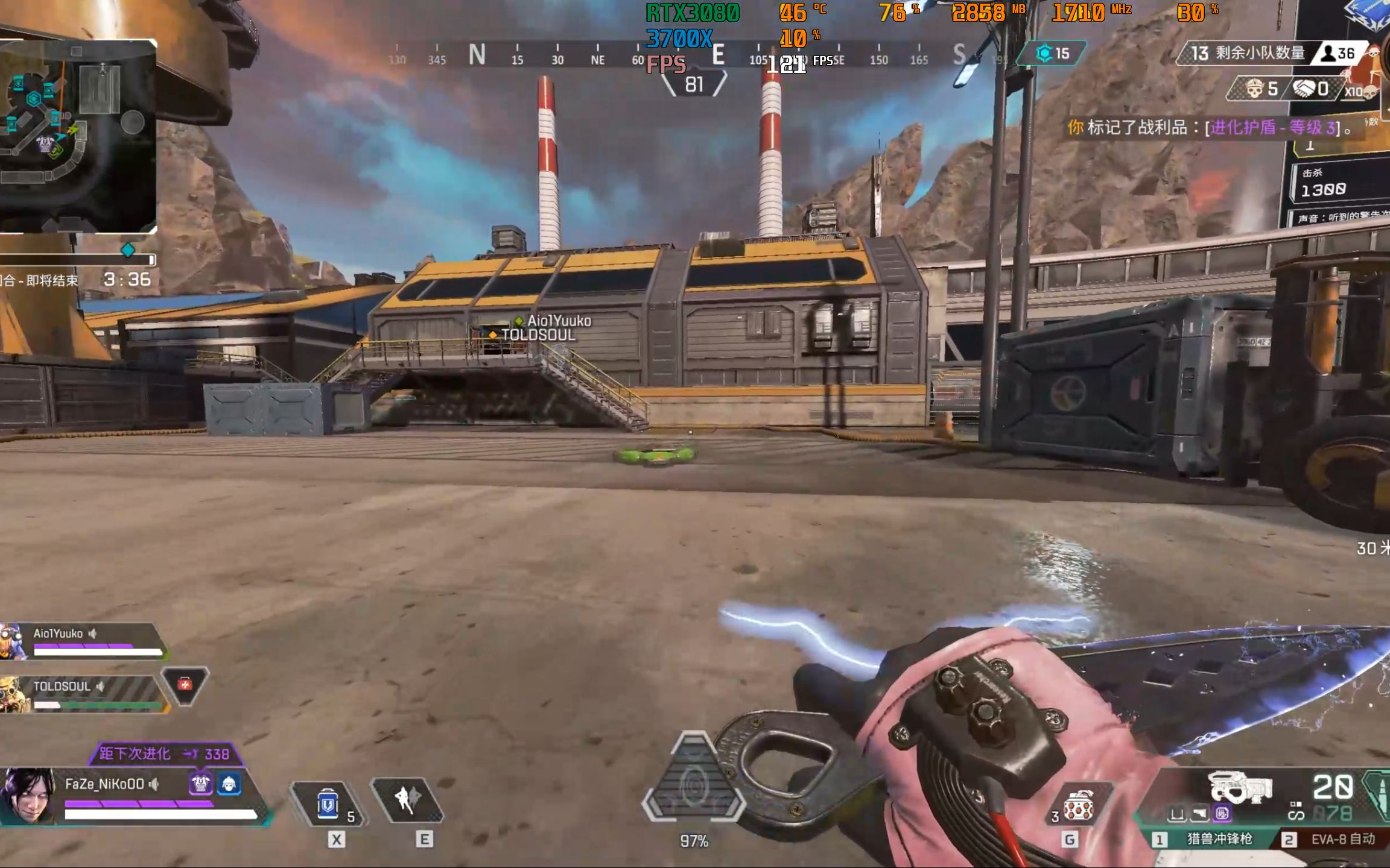 【大会员专享2K 100FPS】RTX 3080《APEX英雄》匹配模式游玩...