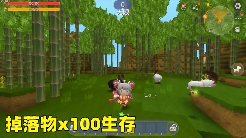 迷你世界:一百倍掉落物生存!挖一块矿变一百块,所有东西翻百倍