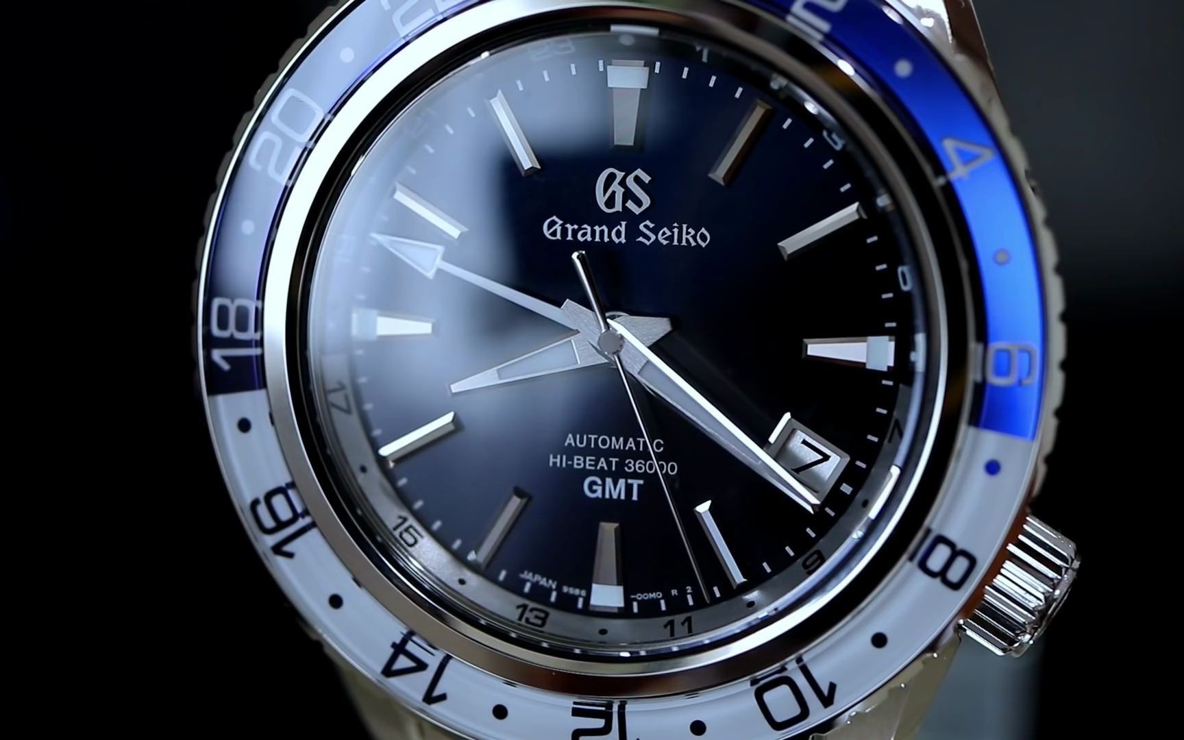 多么漂亮的表圈蓝宝石玻璃!冠蓝狮Grand Seiko运动系列SBGJ237评测