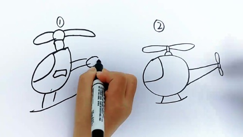 和妹妹比赛画飞机,创意简笔画,飞机简笔画,亲子简笔画,儿童画