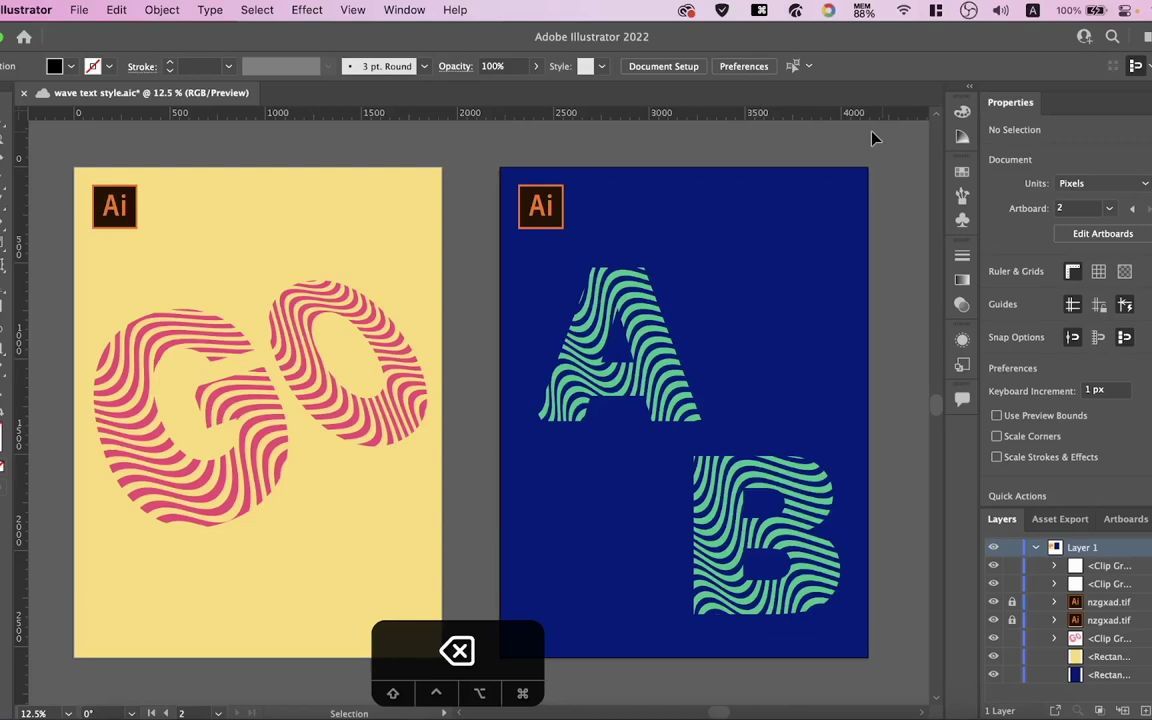 如何用Adobe Illustrator制作波浪风格的文字,简单的平面设计教程,适合...