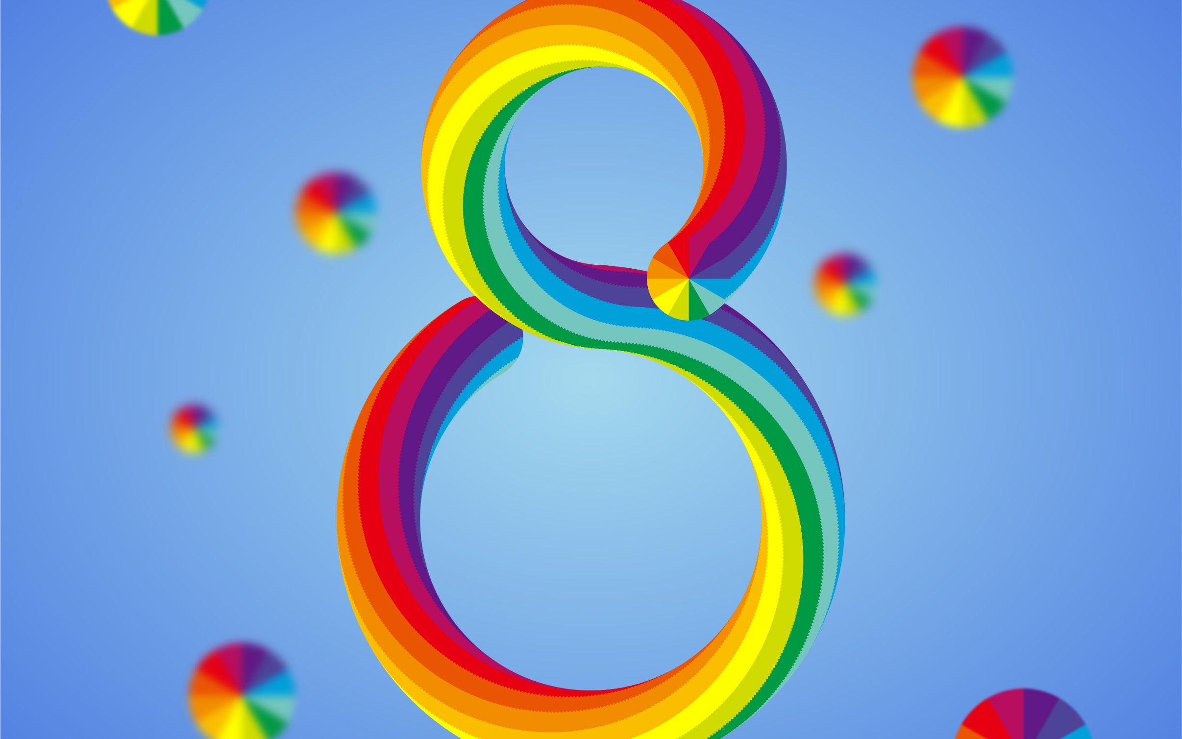 AI制作彩虹数字8