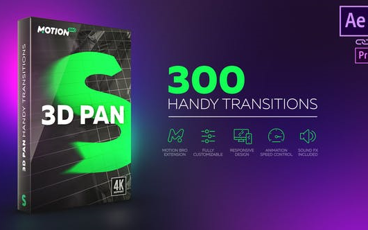 ...3D转场过渡模板70边缘过渡65旋转转变60个相机转场要使用Motion ...