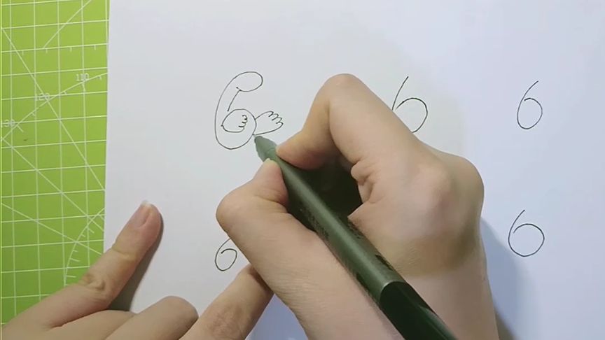 #儿童启蒙#数字简笔画教程,许多可爱的小动物都是6变成的!