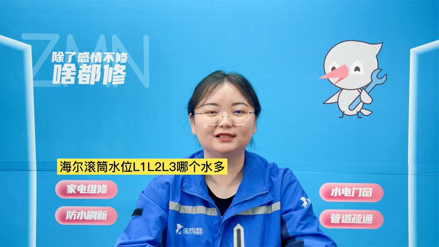 啄木鸟家庭维修|海尔滚筒洗衣机水位设置标准是什么