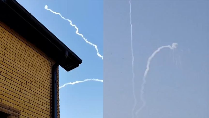 俄军防空系统在西南部城市发射两枚导弹 当场拦截空中目标