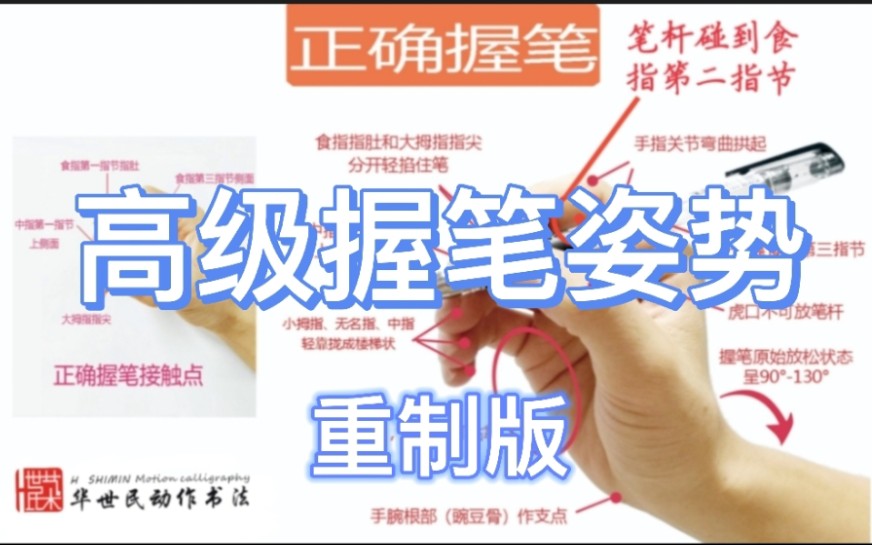 【高级握笔姿势】握笔、握笔姿势、正确握笔姿势。挑战全网最科学最...