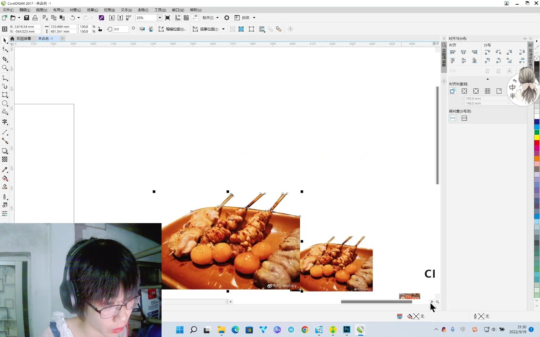 职业技能分享(六)CDR简单成品制作过程(简单抠图+排版)