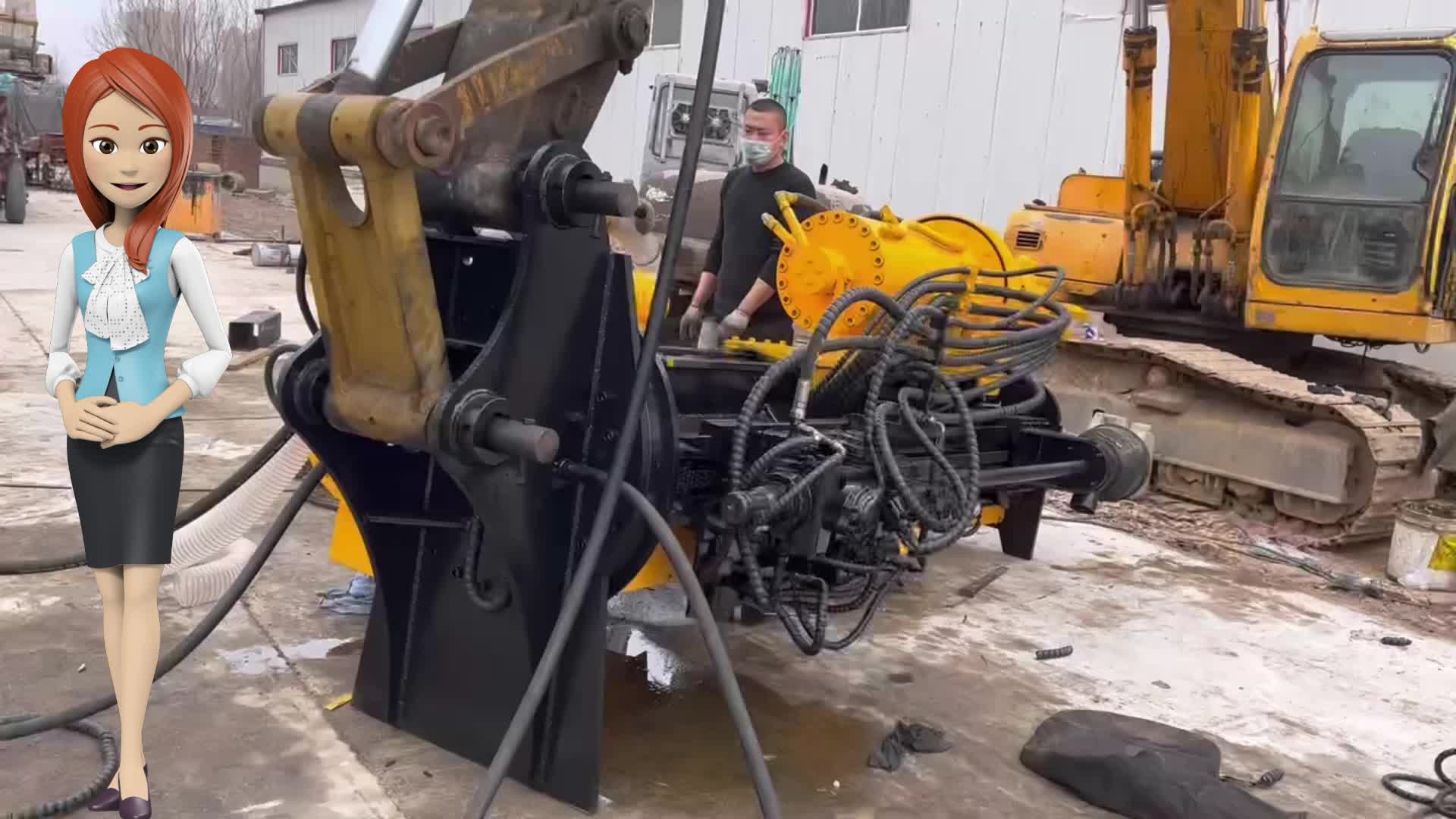 挖掘机钻裂一体机 岩石钻裂一体机 矿山采石免爆破设备