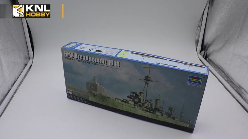 小号手 06706模型开箱 1/700 英国无畏号战列舰1918年型