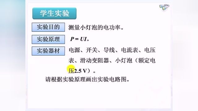 测量小灯泡电功率实验-康鹏辉
