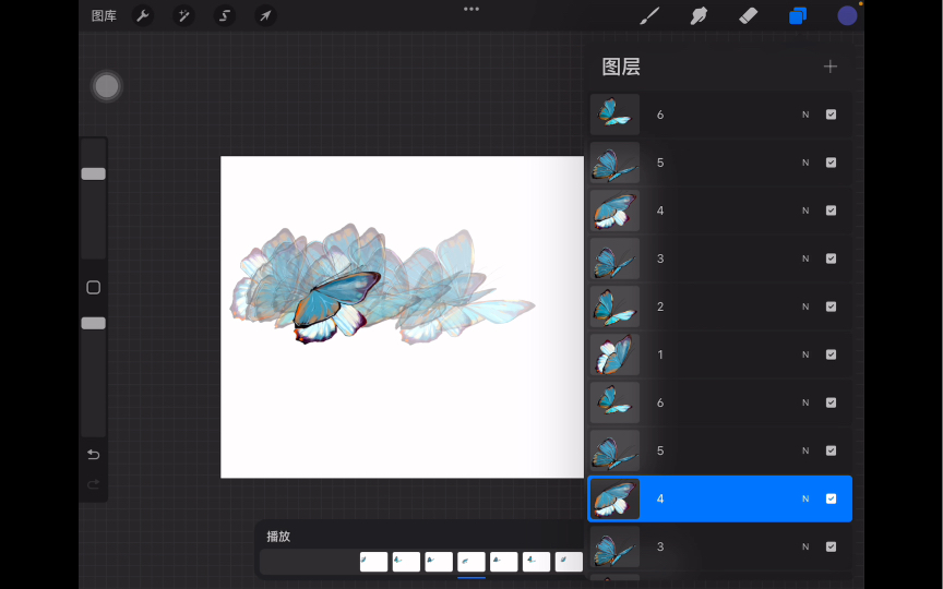 【西西分享】procreate 蝴蝶动画教程|procreate还可以做动画!