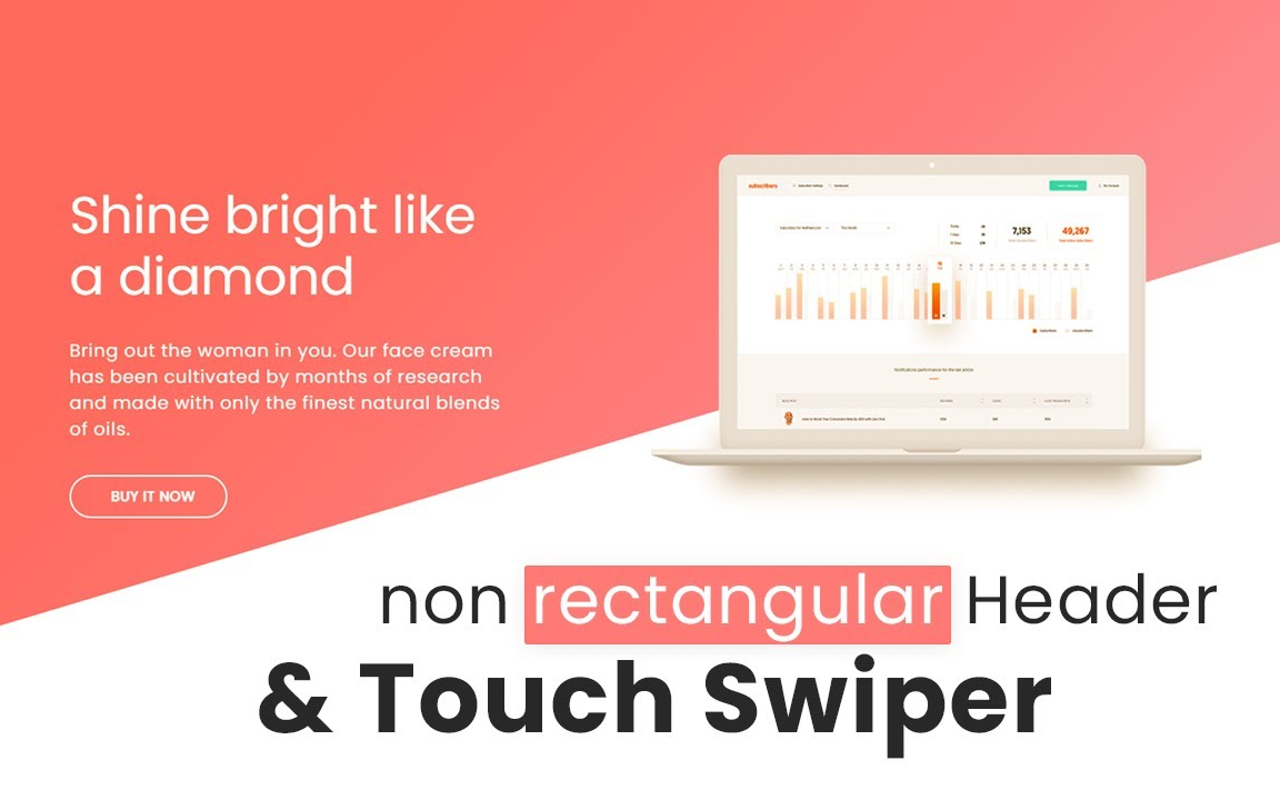 使用HTML CSS的非矩形触摸图像滑动器