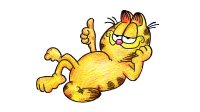 动画片加菲猫的幸福生活简笔画 学画加菲猫