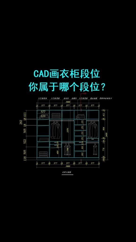 CAD画衣柜段位,你属于哪个段位。