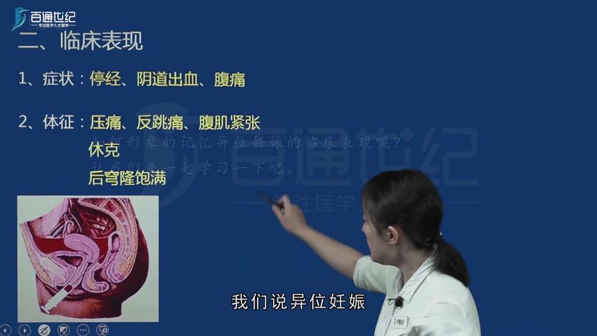 百通世纪乡村全科执业助理医师考点:异位妊娠的临床表现