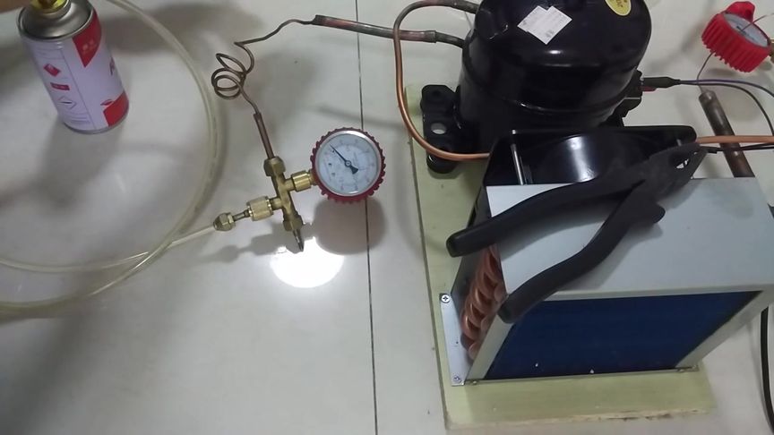 制冷系统加氟R600A的具体步骤,压力表,温度表是如何变化的