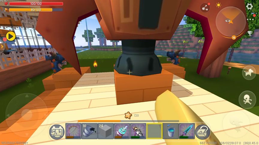 迷你世界准备一些白杨木修建一下房子