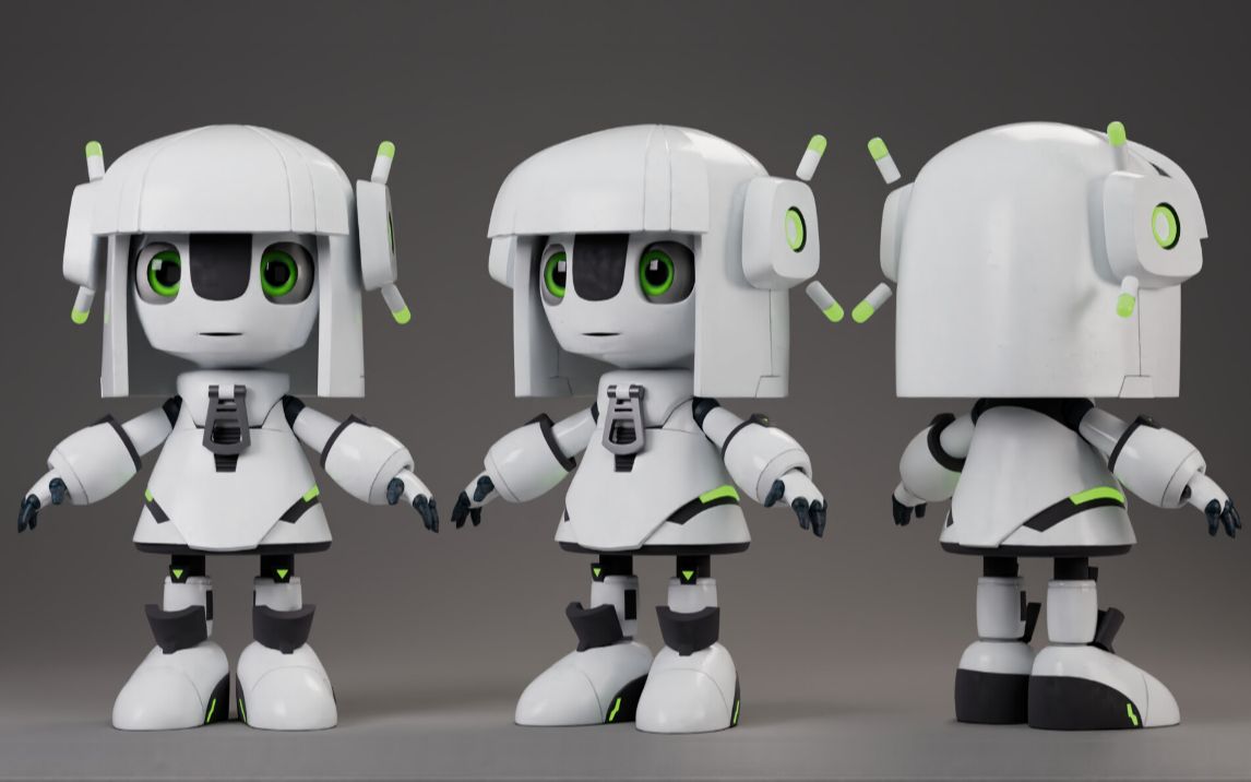 【maya建模】手把手教你制作q萌小机器人,新手也能做的出来.