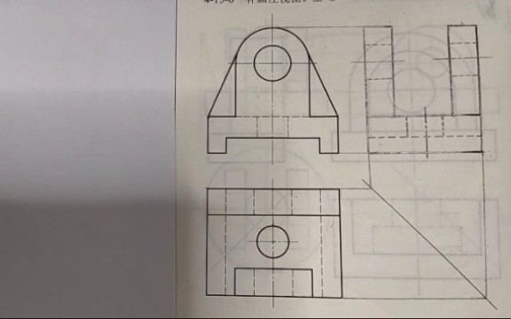 根据两视图补画第三视图画法