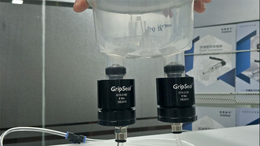 格雷希尔气动快速密封接头应用和操作方法演示,自动化气密测试