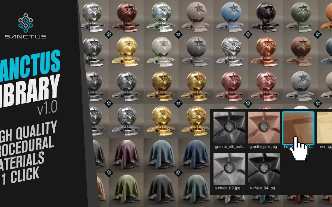 iBlender中文版插件 一键上材质 我推荐的 Blender 材质球资产库 ...