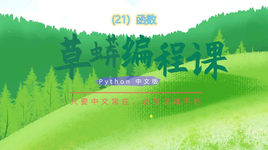草蟒编程课21-函数