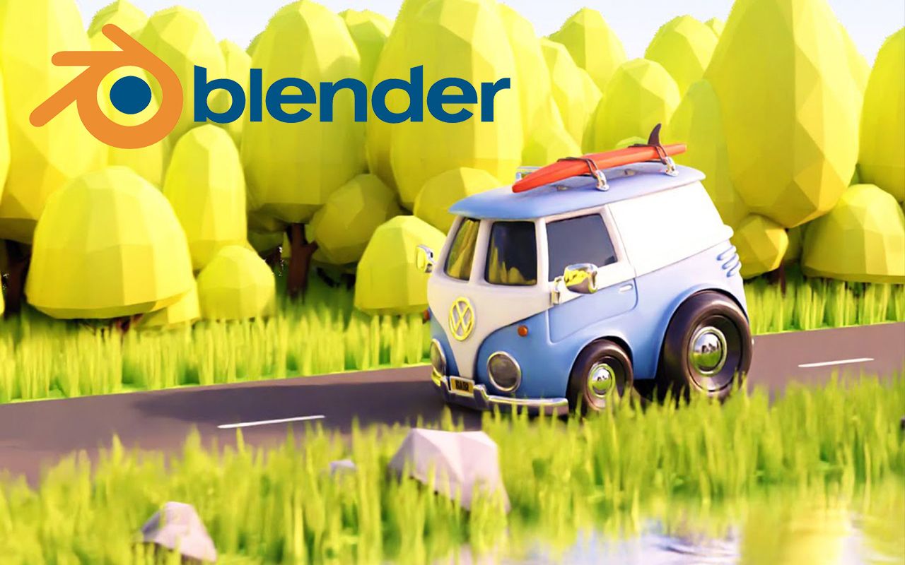 【blender 中字教程】风格化大众小汽车动画制作过程