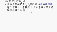 高中数学微课《双曲线的形成过程及定义》