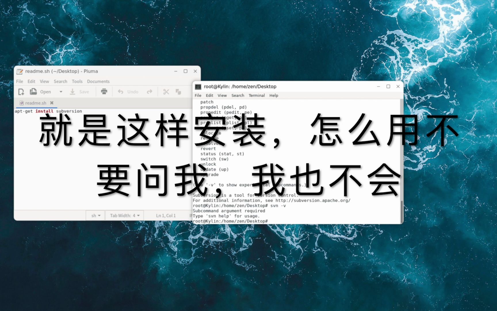 开放麒麟安装 svn