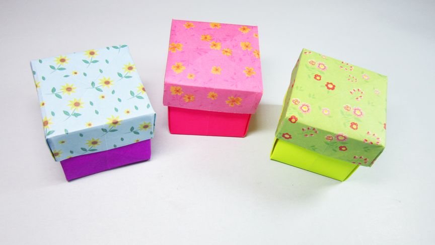 手把手教你折纸礼品盒子,简单又漂亮的精品礼品收纳盒的折法