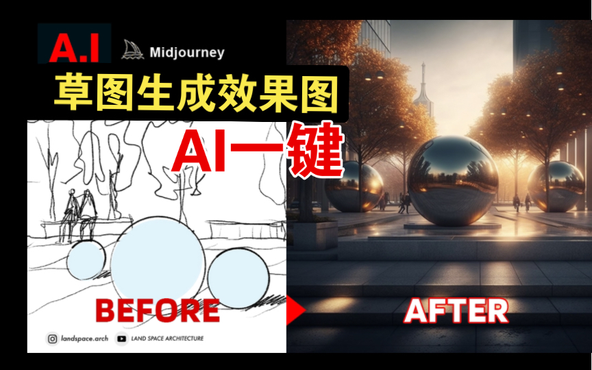 AI一键草图生成效果图