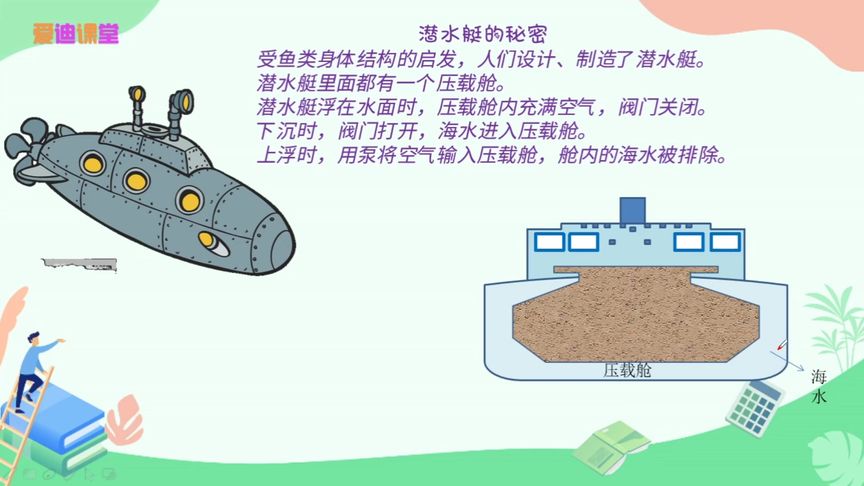 爱迪物理 八年级下 物体浮沉 及时送上这份科普知识 鱼和潜水艇