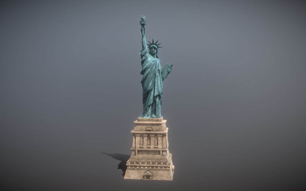 3D模型 - 自由女神像 - 自制 - 私信享折扣