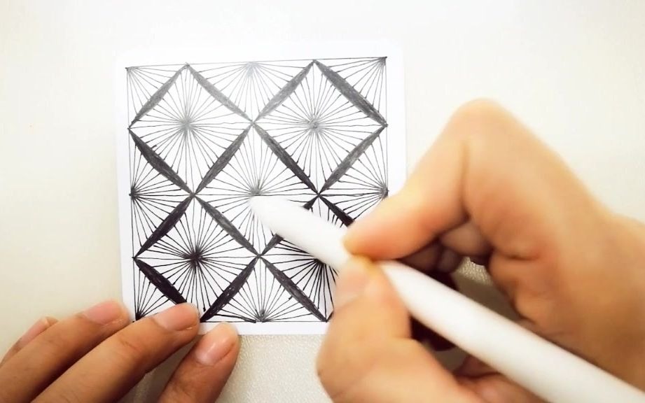 【解压禅绕画ing】每天更新零基础禅绕画视频,基础图案,简单又治愈
