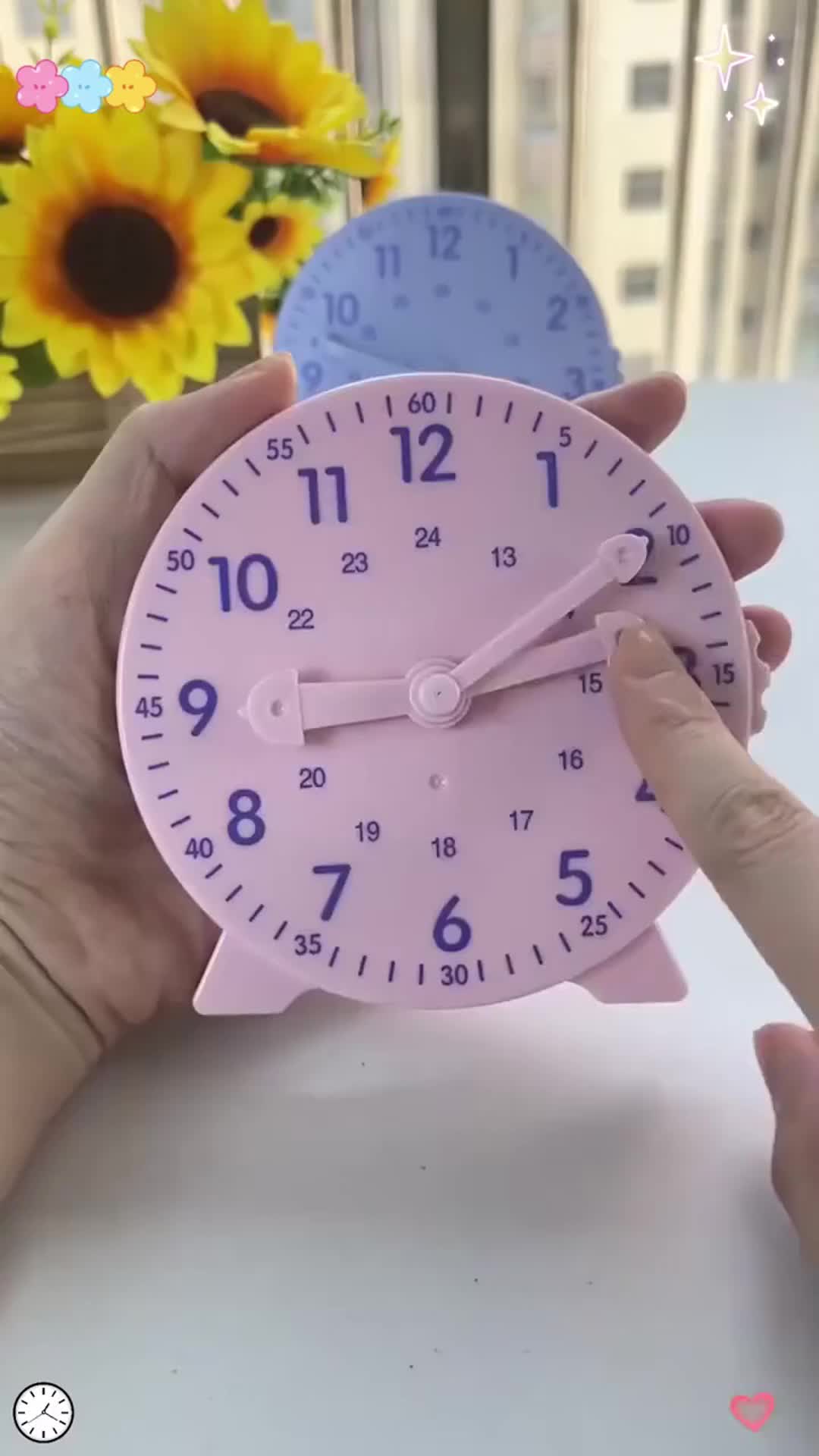 #联动时钟 开学一年级孩子认识钟表的入门教具#认识钟表 教学直观的...