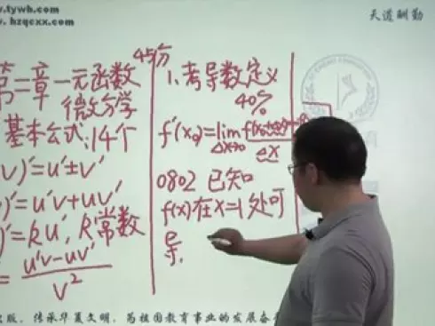 专升本 高等数学(一)2.一元函数微分学(上)