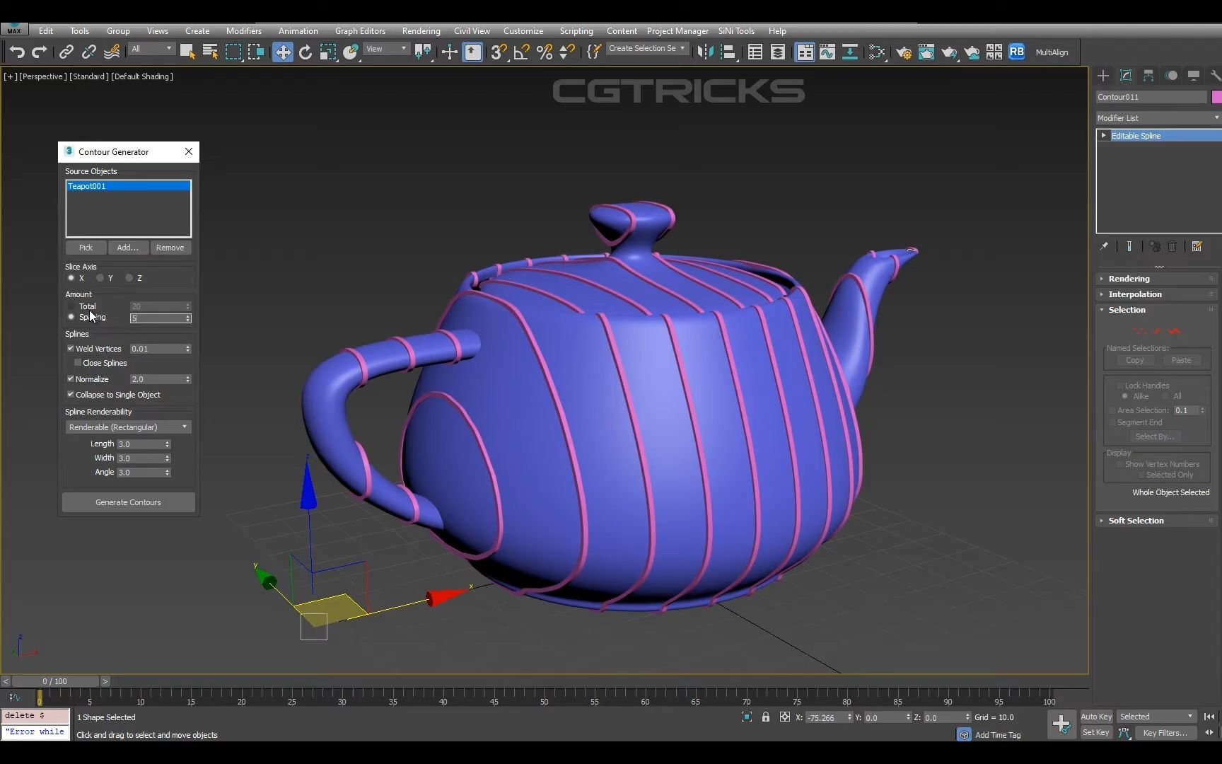 (免费)3DMAX脚本轮廓生成器