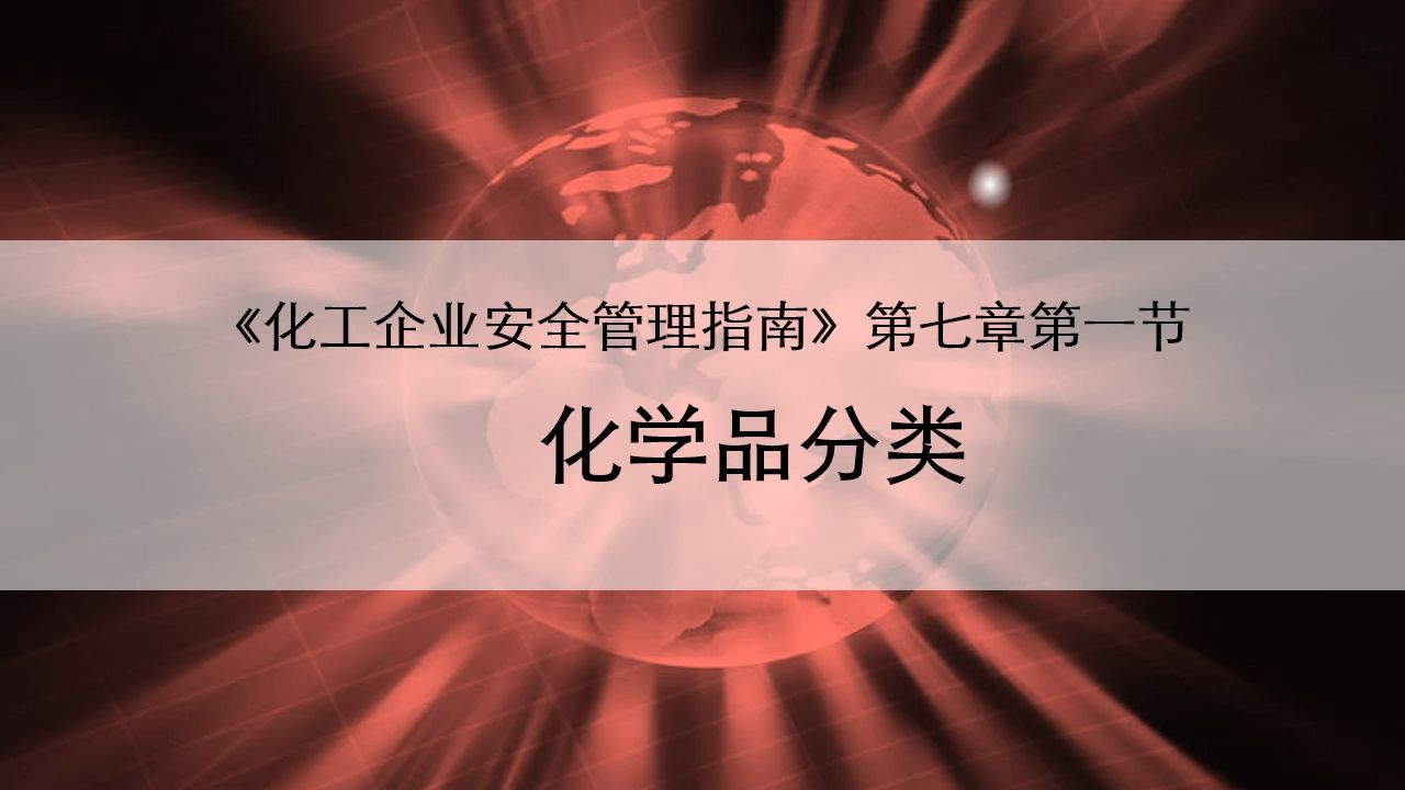 第7章第1节 化学品分类