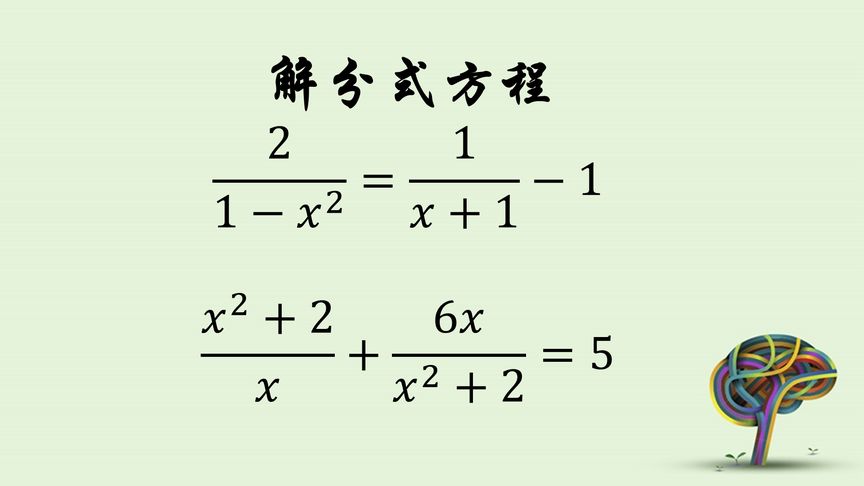 中考复习--解分式方程(常规去分母法和特殊换元法)