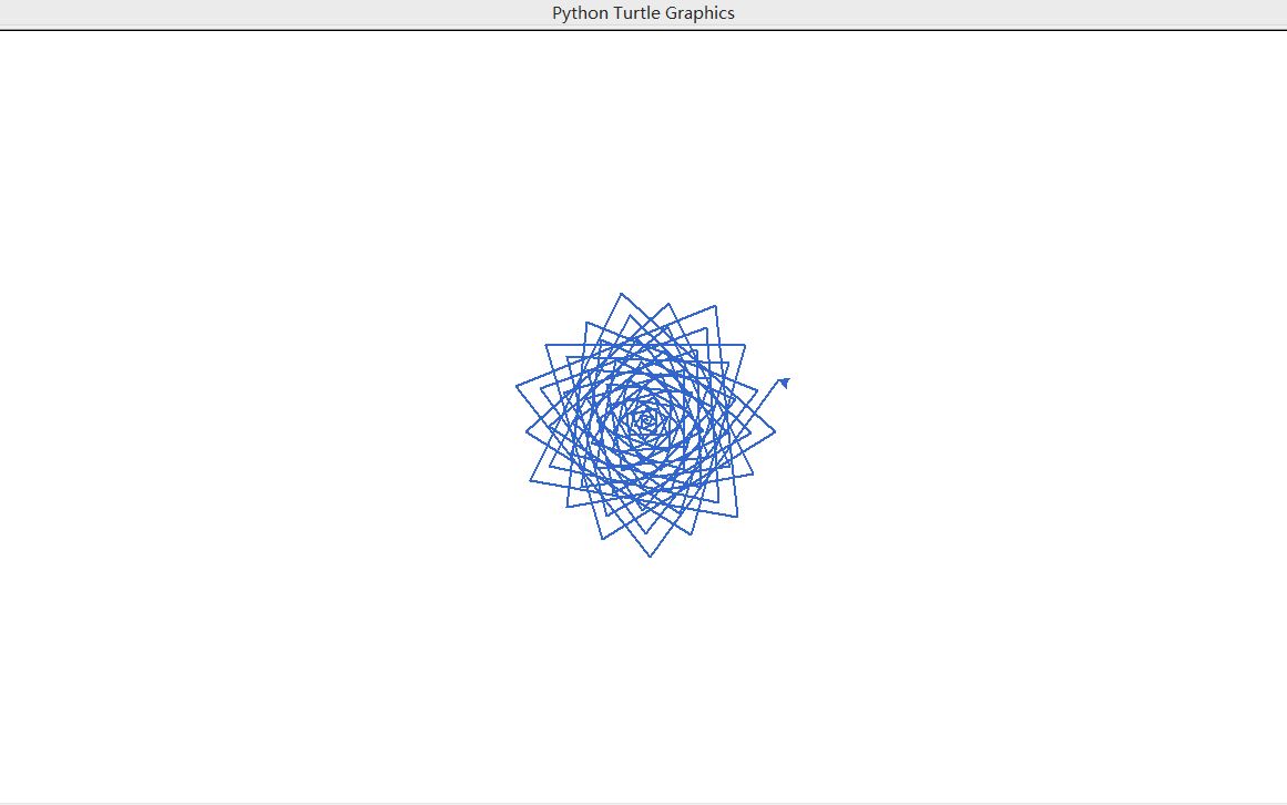 python海龟turtle模块画螺旋线