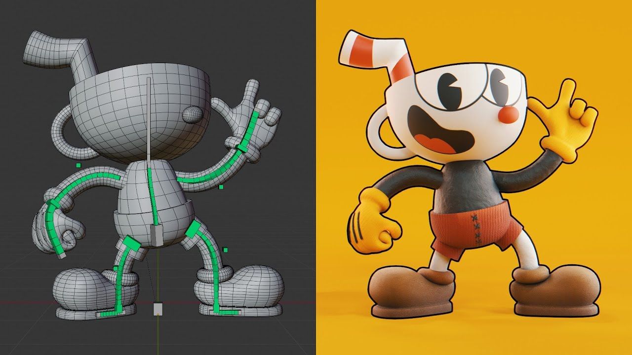 blender 卡通软管角色绑定 适合初学者了解绑定