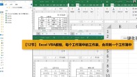 ExcelVBA入门及实战应用视频教程 第12集 每个工作簿中的工作表,...