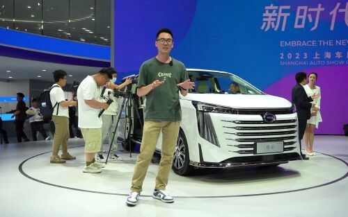 2023上海车展,自主新星之传祺E9,插电混动MPV
