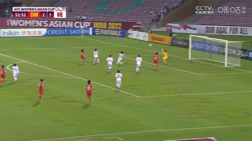 闪电般进球表演!中国女足90秒连进两球,攻势太猛!