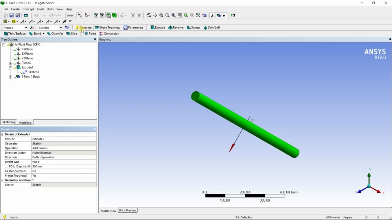ANSYS CFX教程:交叉管道中热流体和冷流体的混合