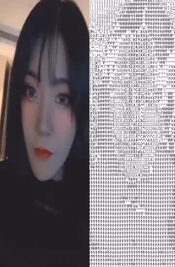 Python转字符动画,是粉太厚还是我代码有问题呀